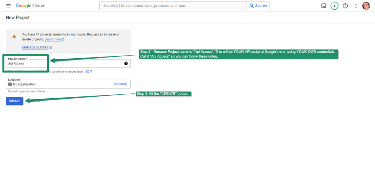 How to set up Google Search Console Api - Hobo