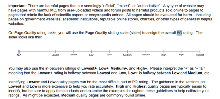 The Google Leak, Page Quality Rating (PQ) and the Rater Connections - Hobo