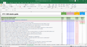 SEO Checklist in Excel